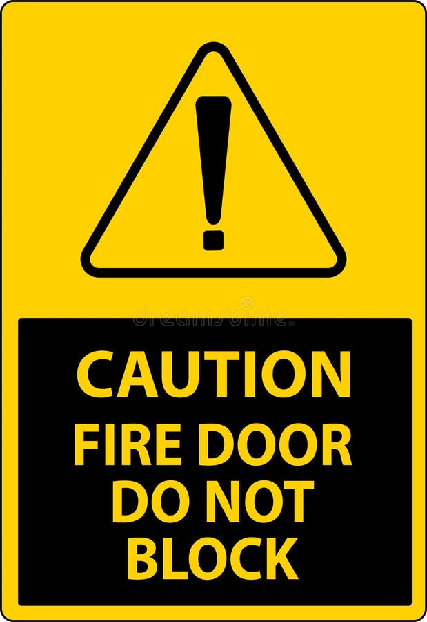 Caution Fire Alarm Sign on White Background Stock Vector - Illustration ...