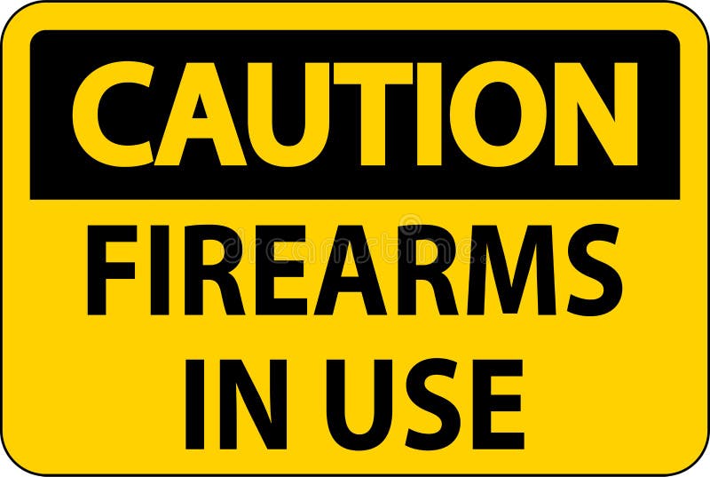Caution Firearms Allowed Sign Firearms in Use Stock Vector ...