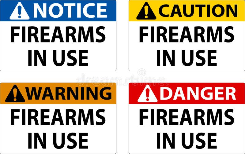 Caution Firearms Allowed Sign Firearms in Use Stock Vector ...