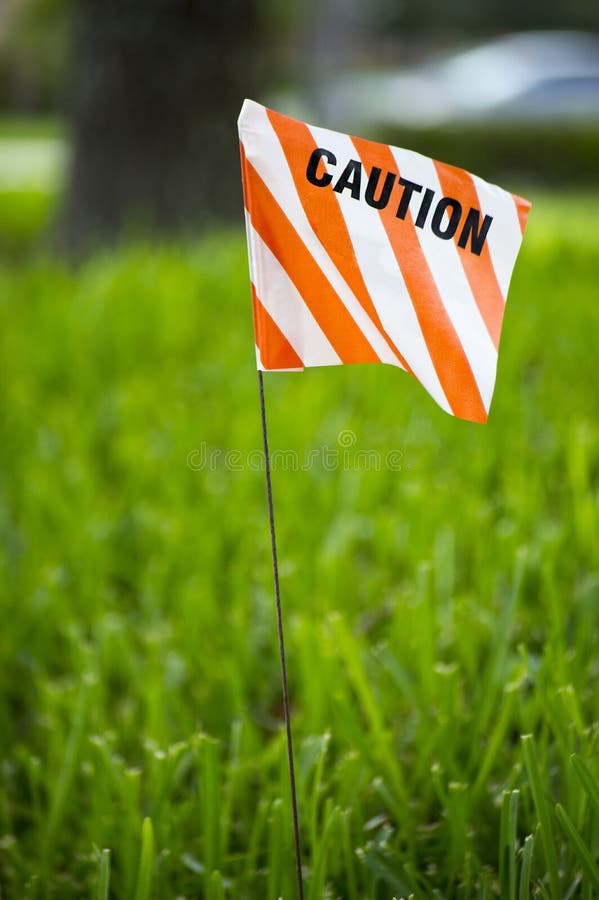 Caution flag stock image. Image of grass, hazard, caution - 32510061