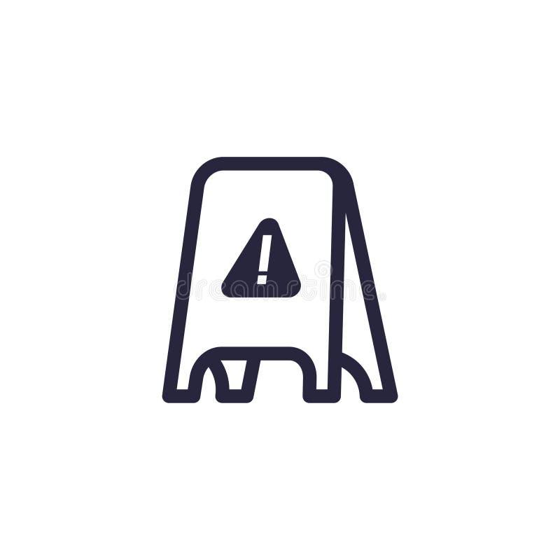 Caution Floor Stand. Vector Illustration Decorative Design Stock Vector ...