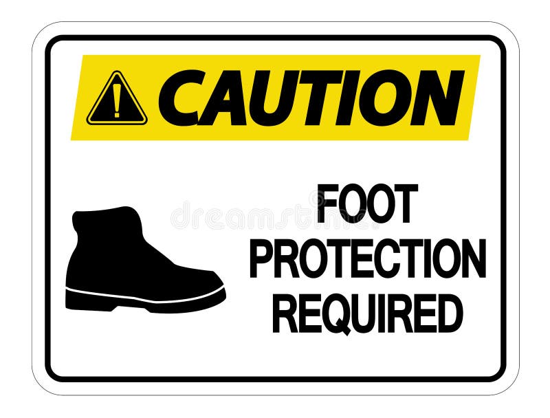Caution Foot Crush Force from Above Symbol Sign, Vector Illustration ...