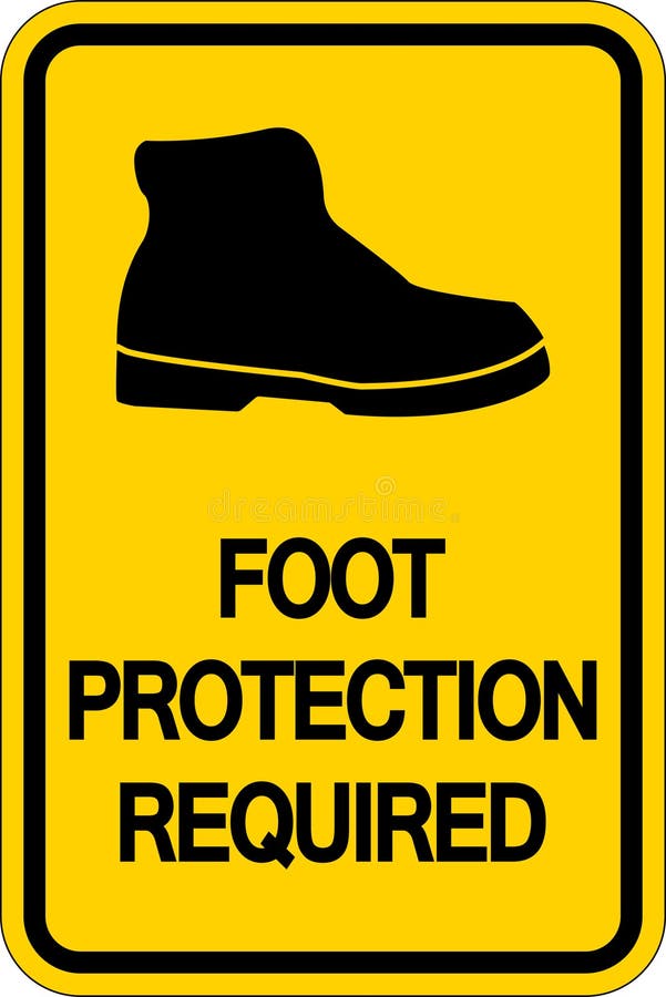 Caution Foot Crush Force from Above Do Not Touch Symbol Sign, Vector ...
