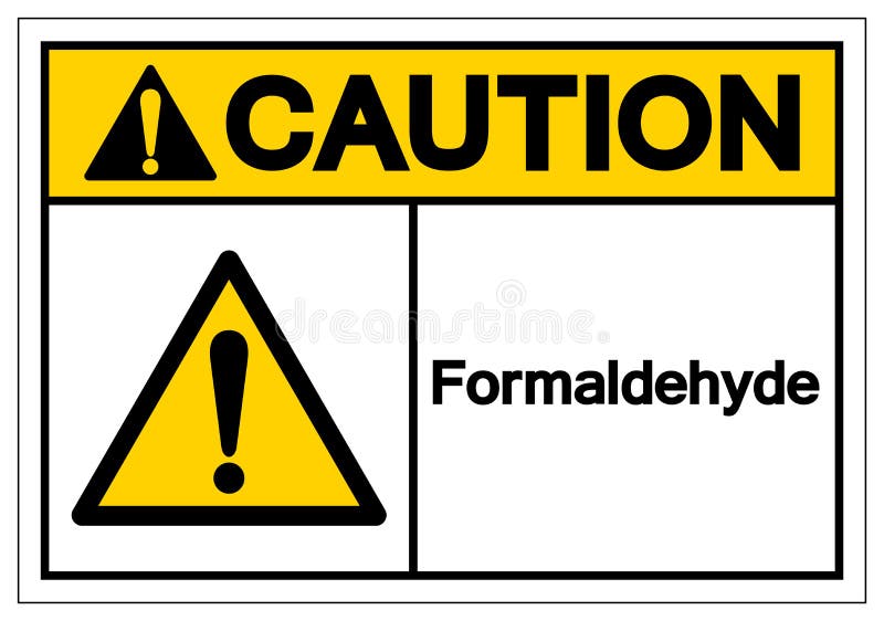 Caution Formaldehyde Symbol Sign, Vector Illustration, Isolate on White ...
