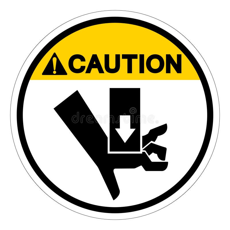 Caution Hand Entanglement Notched Belt Drive Symbol Sign, Vector ...