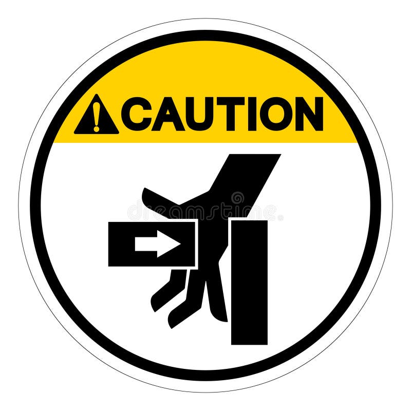 Caution Hand Entanglement Rotating Symbol Sign, Vector Illustration ...