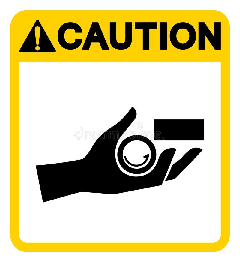 Caution Hand Crush Hazard Do Symbol Sign, Vector Illustration, Isolate ...