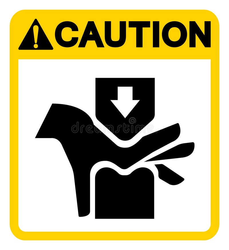 Caution Hand Entanglement Rotating Symbol Sign, Vector Illustration ...