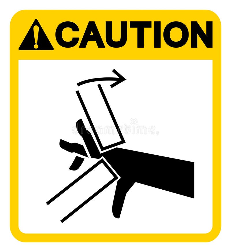 Caution Hand Crush Pinch Point Symbol Sign, Vector Illustration ...