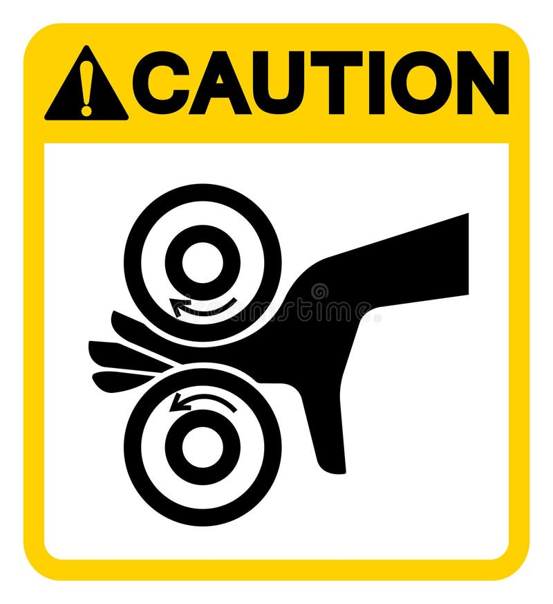 Caution Hand Entangle Left Symbol Sign, Vector Illustration, Isolate on ...