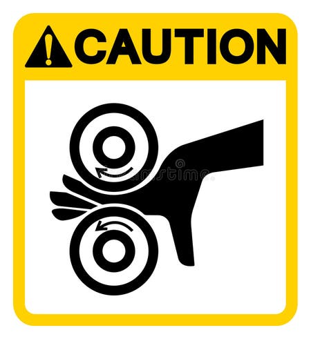 Caution Hand Entangle Left Symbol Sign, Vector Illustration, Isolate on ...