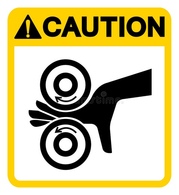 Caution Hand Entangle Left Symbol Sign, Vector Illustration, Isolate on ...