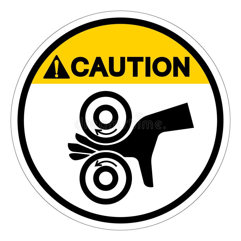 Caution Hand Entangle Left Symbol Sign, Vector Illustration, Isolate on ...