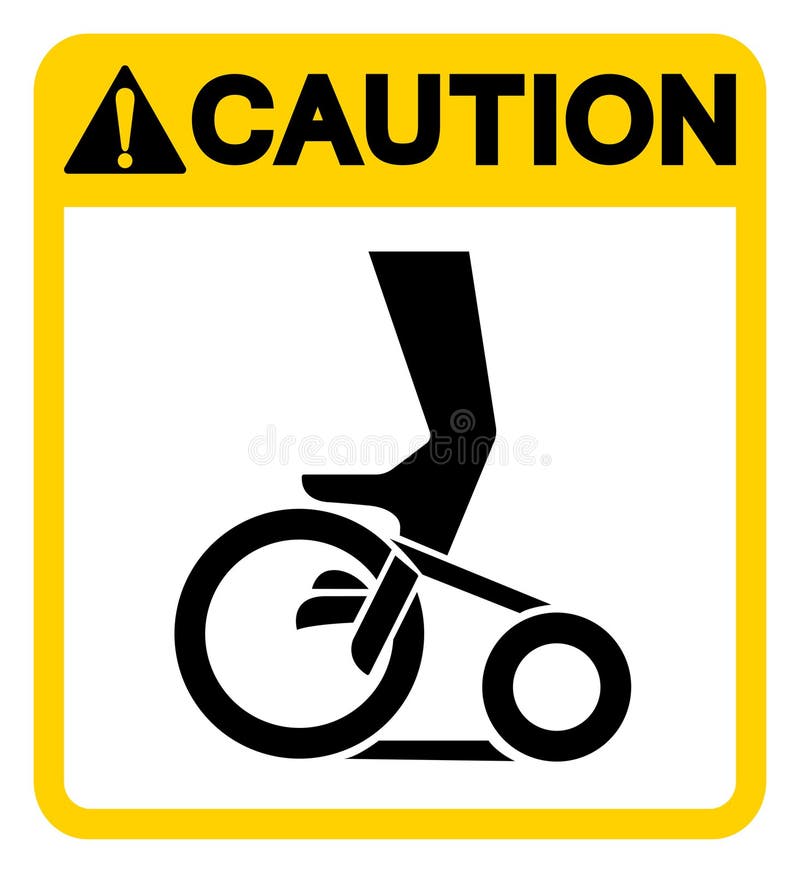 Caution Hand Entanglement Belt Drive Symbol Sign, Vector Illustration ...