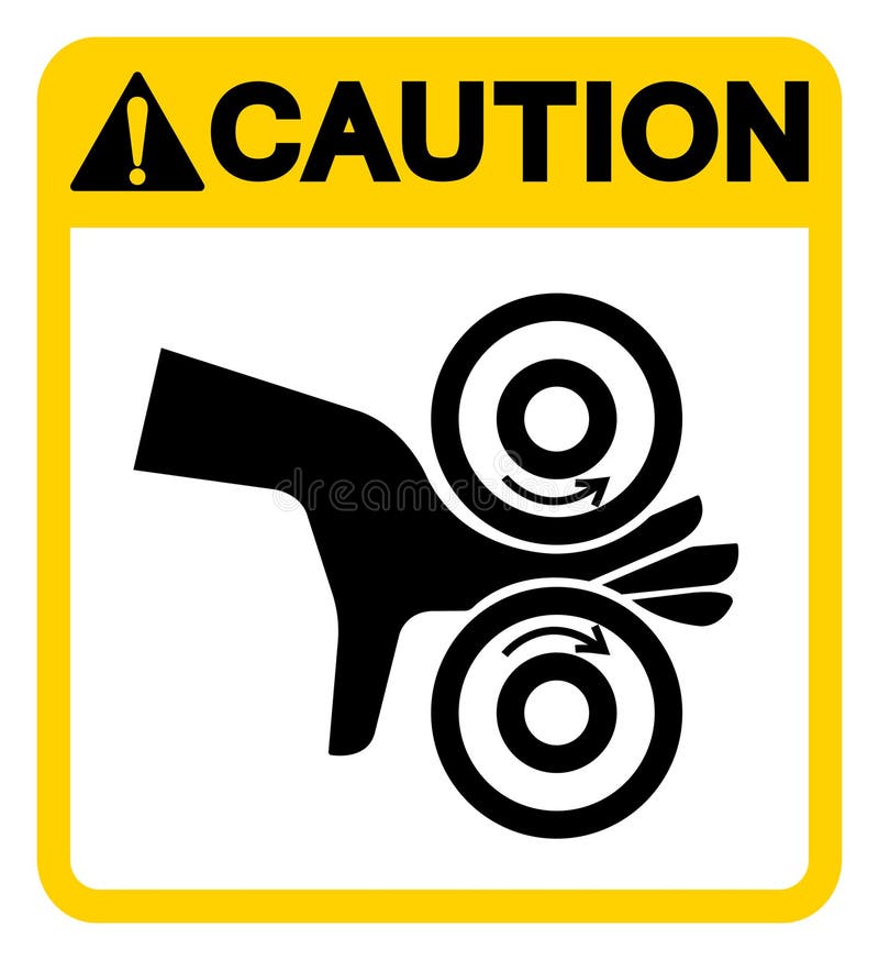 Caution Entanglement Rotating Shaft Do Not Touch Symbol Sign, Vector ...