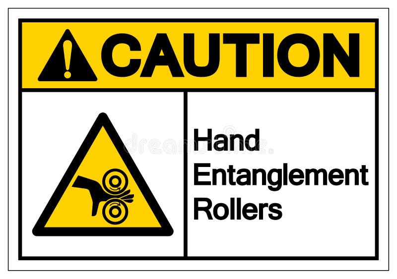Caution Entanglement Hazard Symbol Sign, Vector Illustration, Isolate ...