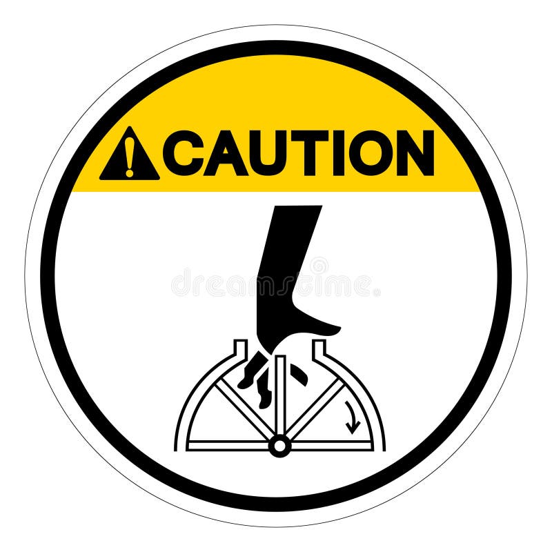 Caution Rotating Blade Symbol Sign, Vector Illustration, Isolate on ...