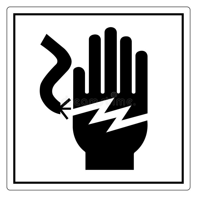 Caution Hand Hazard Sign for Safety Awareness Stock Vector ...