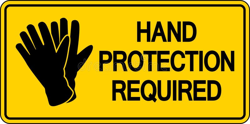 Caution Hand Crush Force from Top and Bottom Symbol Sign, Vector ...