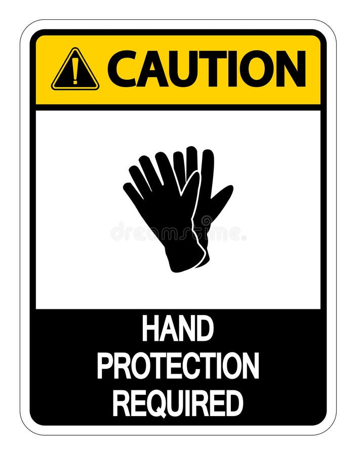 Caution Hand Crush Force from Top and Bottom Symbol Sign Stock Vector ...