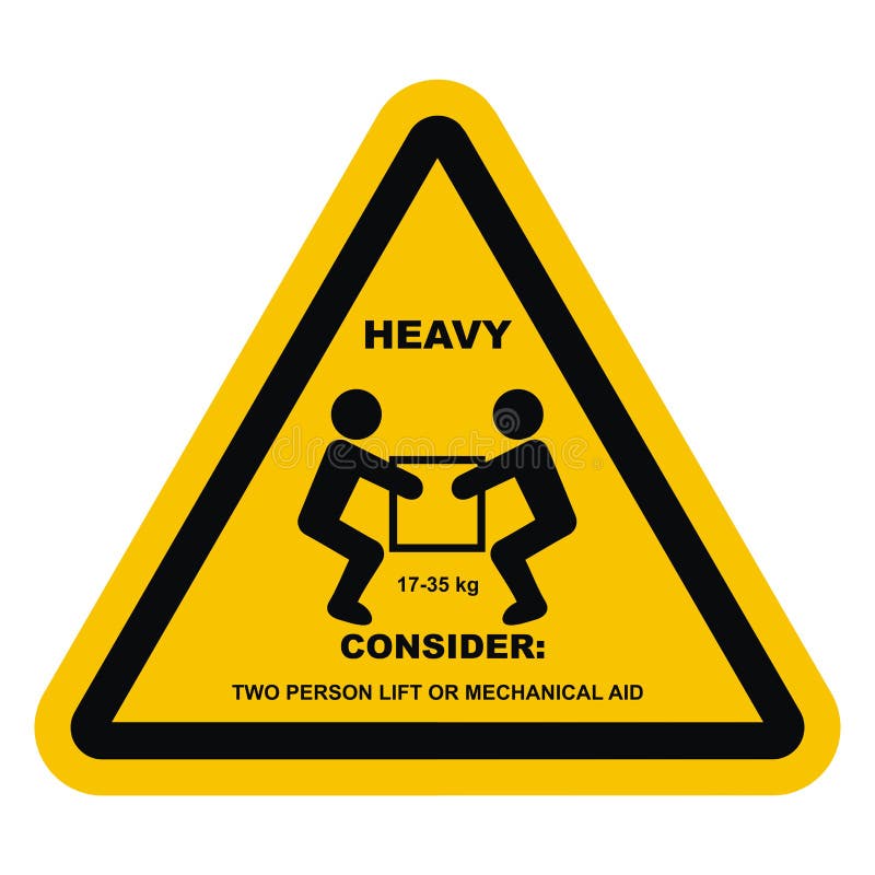 Warning Sign, Heavy Load, Vector Icon Stock Vector - Illustration of ...