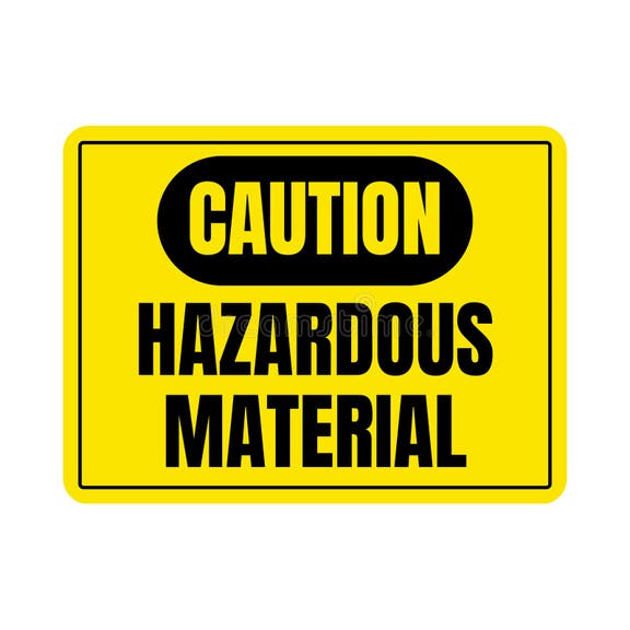 Caution Hazardous Material Sign Stock Illustration - Illustration of ...
