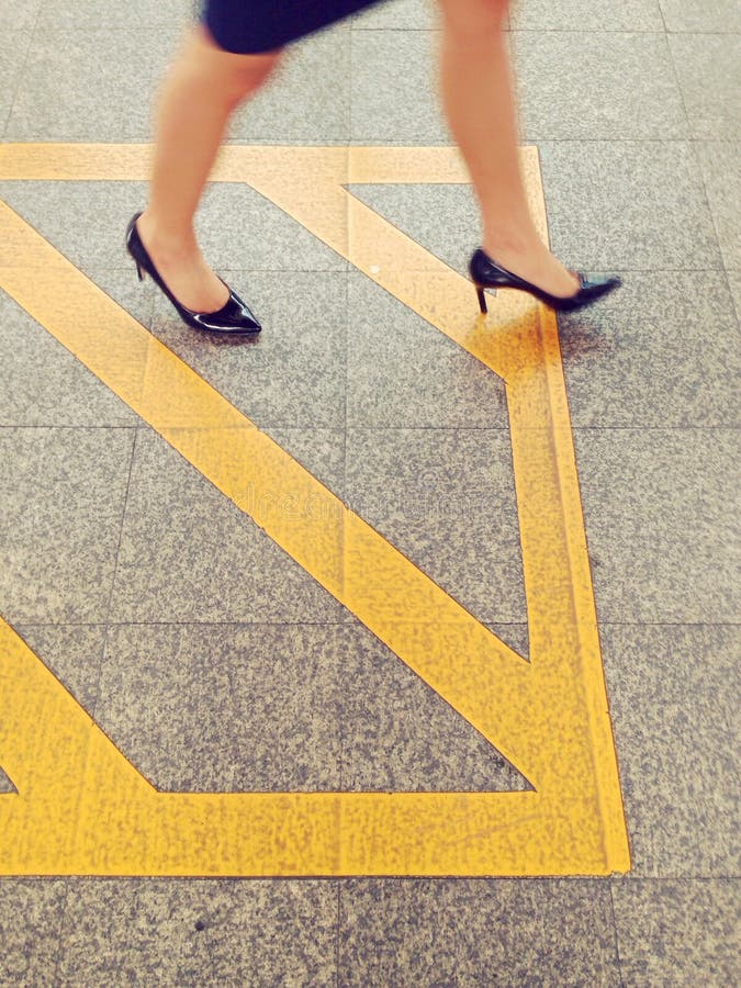 Caution stock image. Image of rush, heel, walking, hurry - 43804579