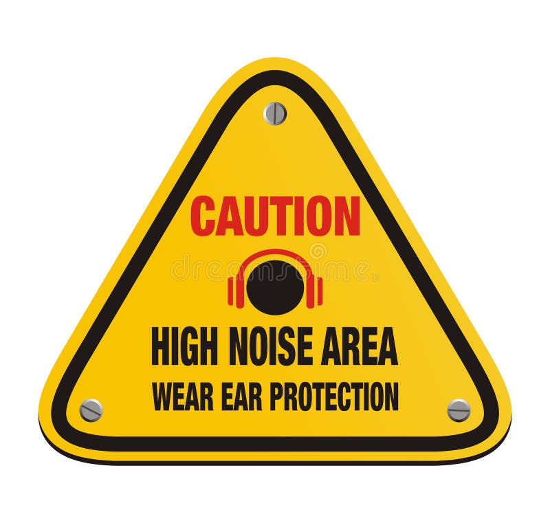 Caution High Noise Area - Triangle Sign Stock Illustration ...