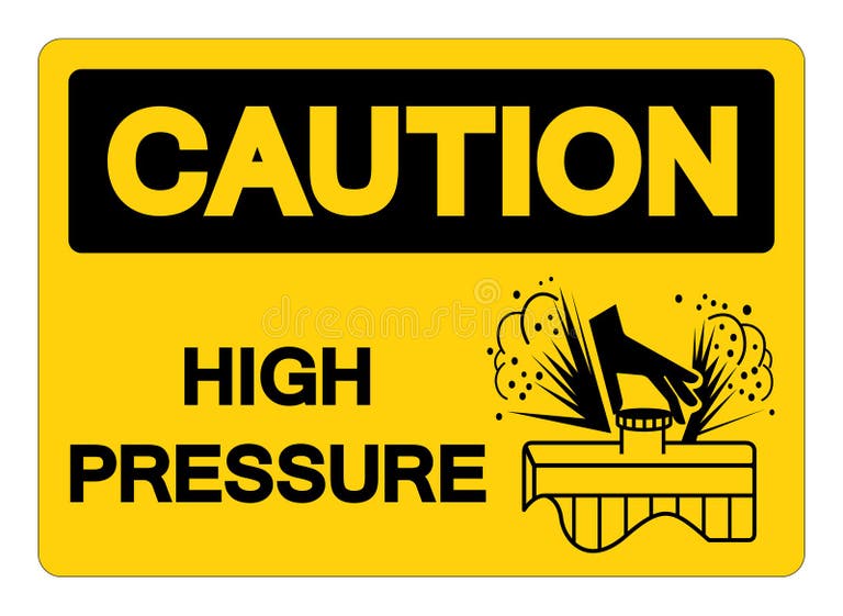 Caution High Pressure Symbol Sign ,Vector Illustration, Isolate on ...