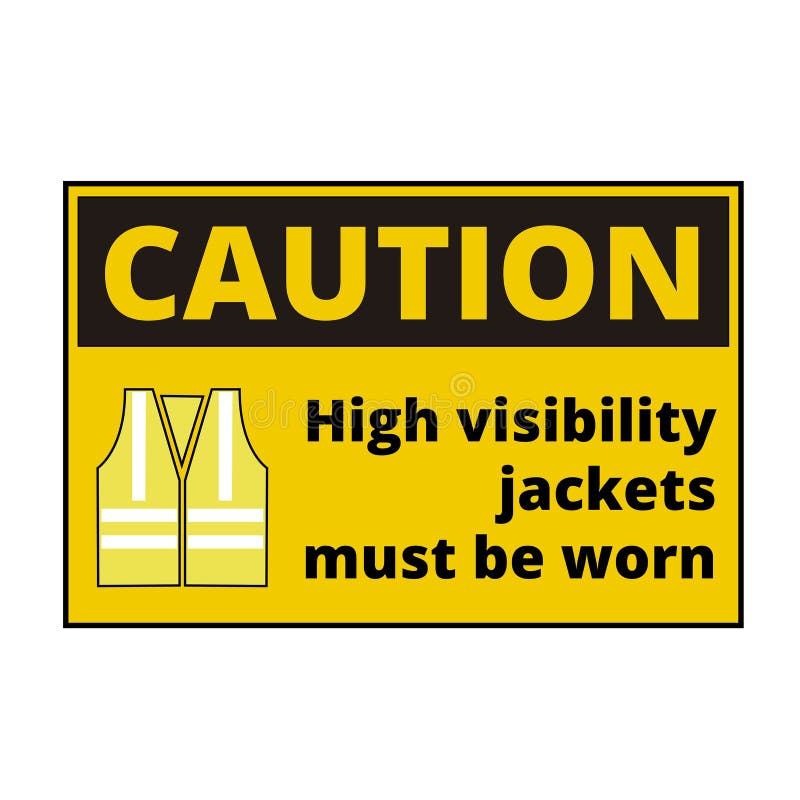 PPE Must Be Worn in this Area Sign Stock Vector - Illustration of ...