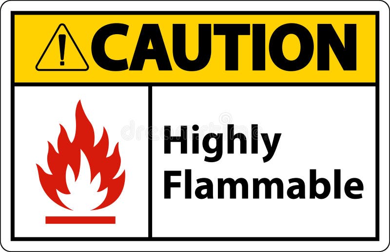 Caution Highly Flammable Symbol Sign, Vector Illustration, Isolate on ... Caution Highly Flammable Symbol Sign, Vector Illustration, Isolate on ...