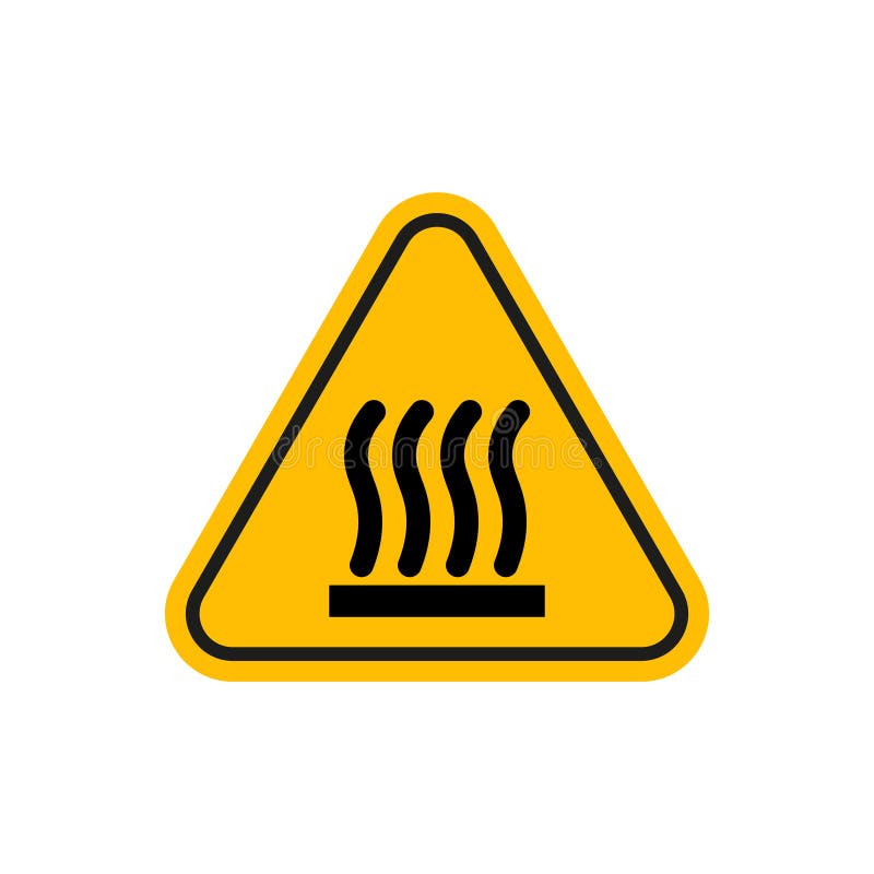Caution Hot Surface Sign. Don T Touch Heat Burn Beware Warning Vector ...