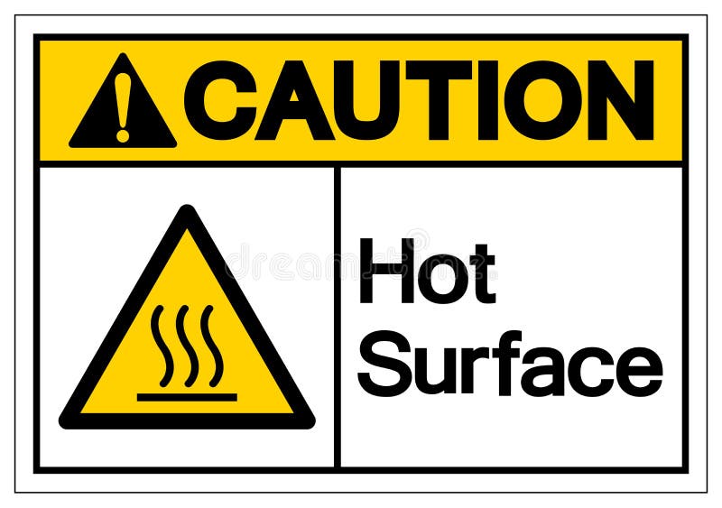 Caution Hot Surface Symbol Sign, Vector Illustration, Isolate on White ...