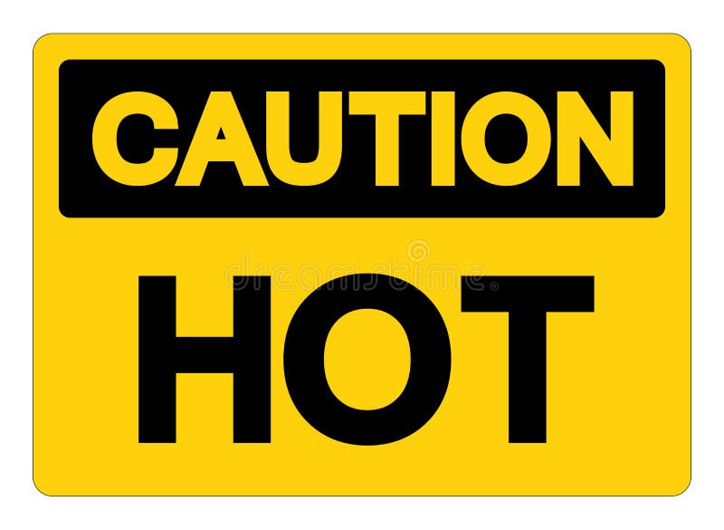 Caution Hot Symbol Sign,Vector Illustration, Isolate on White ...