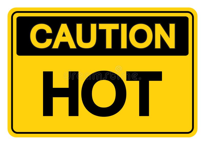 Caution Hot Symbol Sign,Vector Illustration, Isolate on White ...