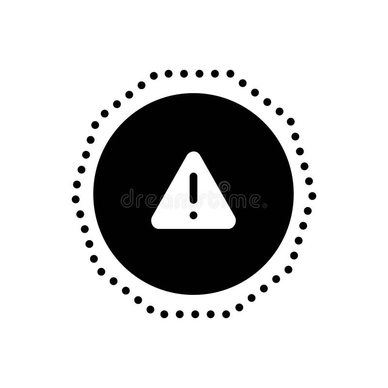 Black Solid Icon for Caution, Alert and Danger Stock Illustration ...