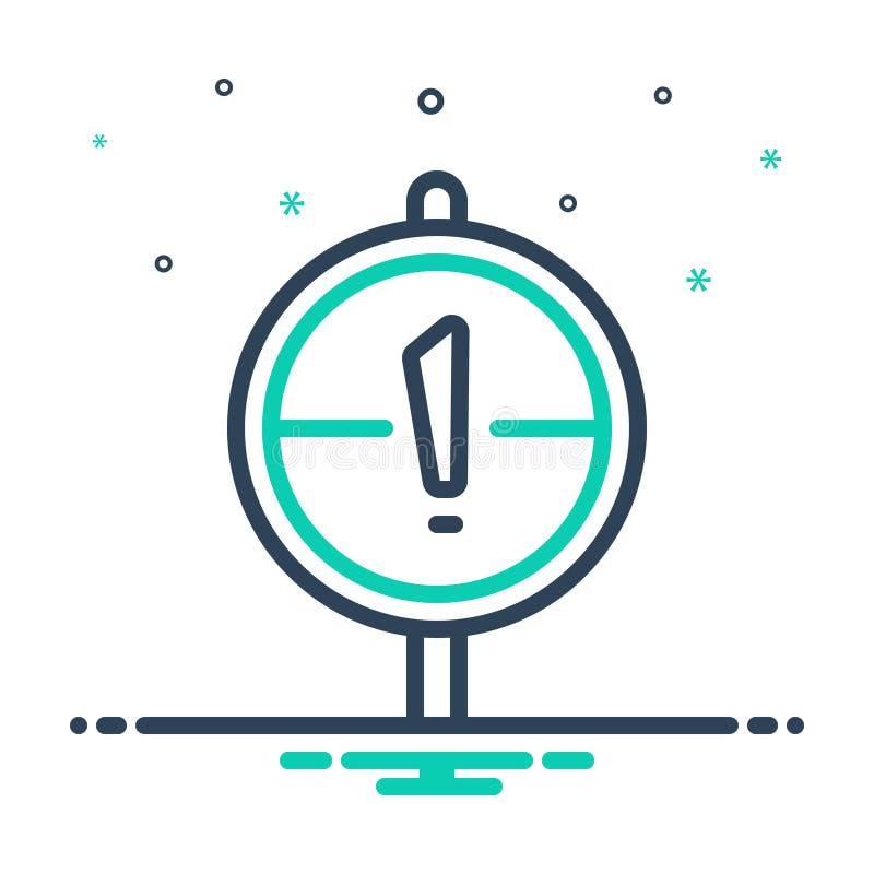 Mix Icon for Caution, Forewarning and Risk Stock Vector - Illustration ...