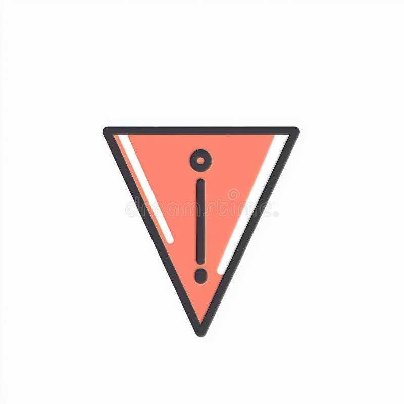Caution Icon in Line Style. Risk Sign, Warning, Exclamation Mark Thin ...