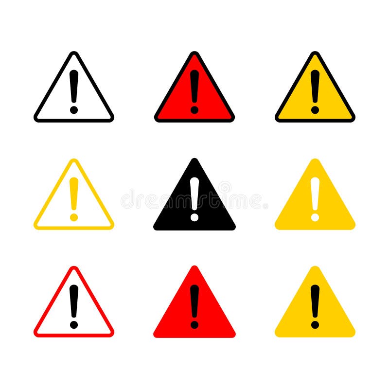 Caution Icon with Triangle Form. Danger Sign, Attention Sign. Caution ...