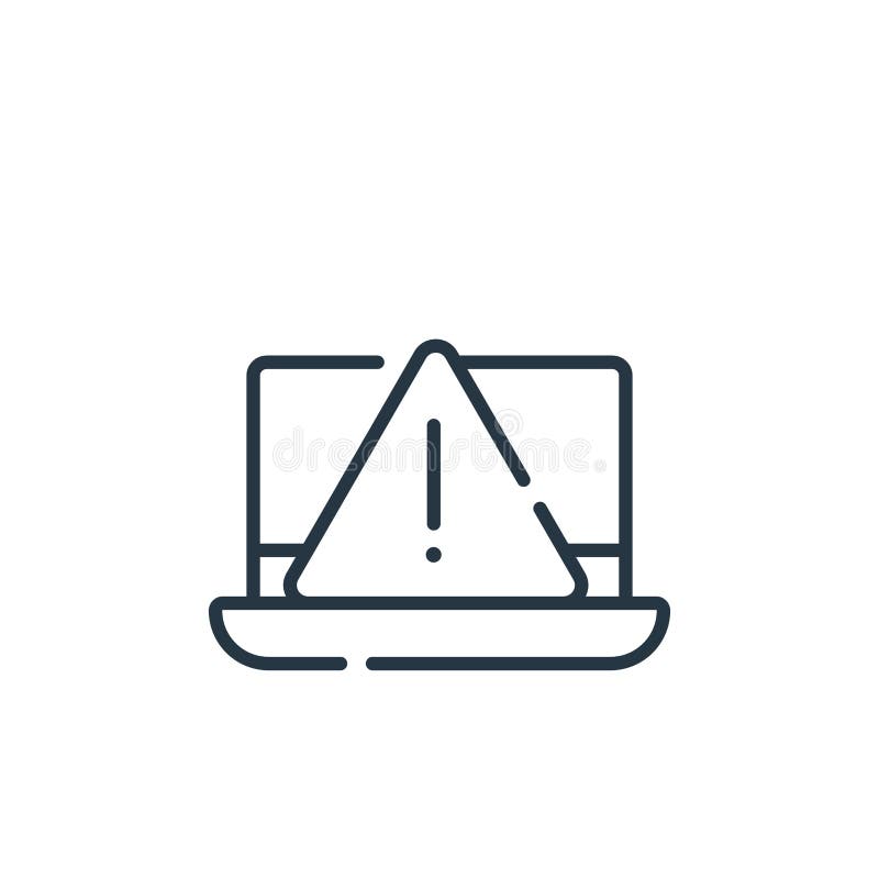 Caution Icon Vector from Programming Concept. Thin Line Illustration of ...