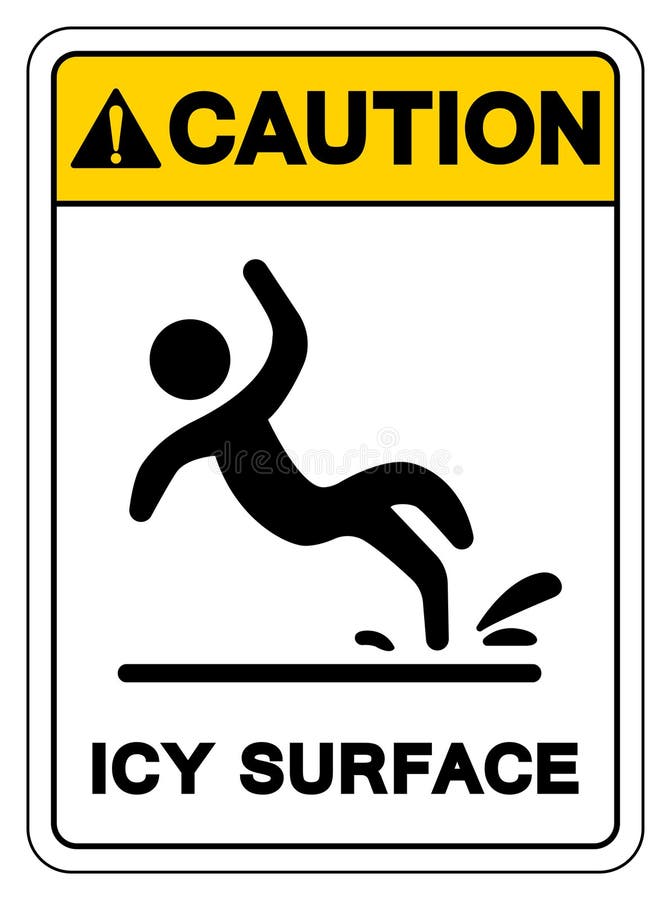 Caution Icy Surface Symbol Sign Stock Illustrations – 521 Caution Icy ...