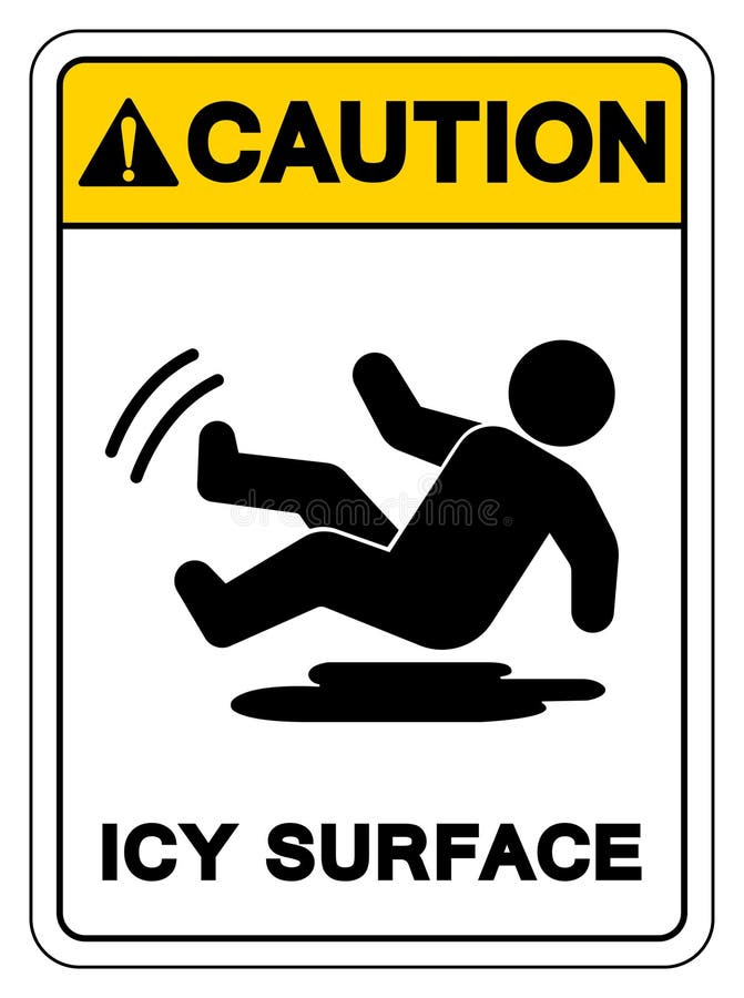 Caution Icy Surface Symbol Sign Stock Illustrations – 521 Caution Icy ...
