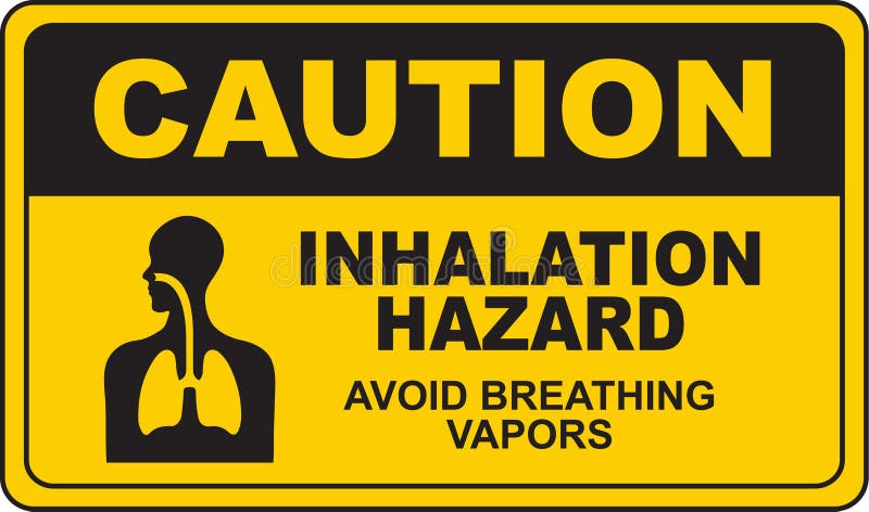 Caution Inhalation Hazard Avoid Breathing Vapors Sign Stock Image ...