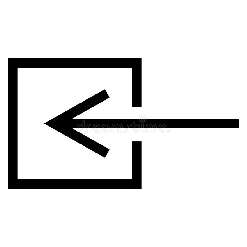 Caution Input Entrance Non-Electrical Symbol Sign on White Background ...