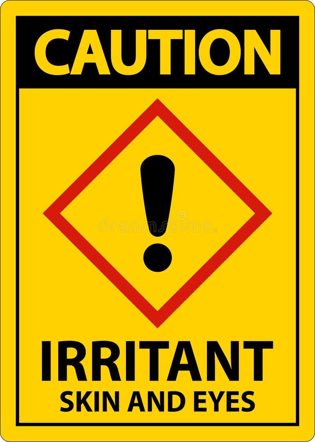 Caution Irritant GHS Sign on White Background Stock Vector ...