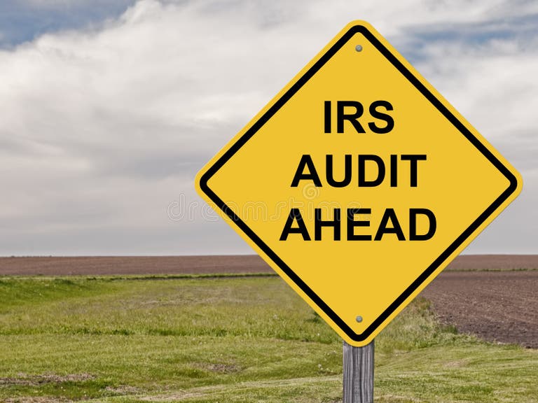 Caution - Irs Audit Ahead stock photo. Image of information - 98677690