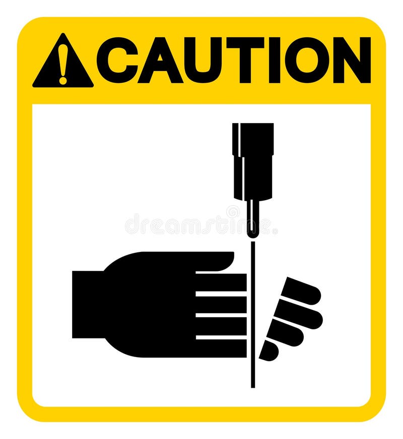 Caution Keep Hand Away from Jet Symbol Sign, Vector Illustration ...