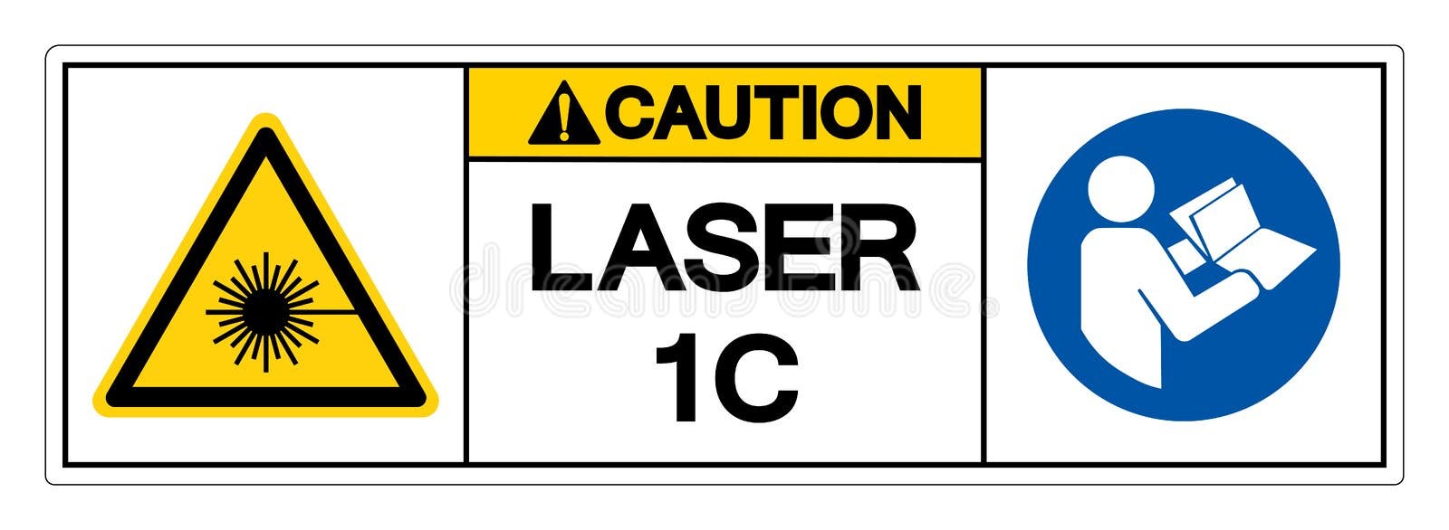 Caution Laser in Use Symbol Sign, Vector Illustration, Isolate on White ...
