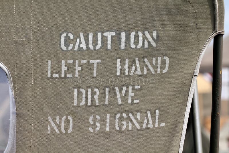 Caution Left Hand Drive No Signal Stock Image - Image of sign ...