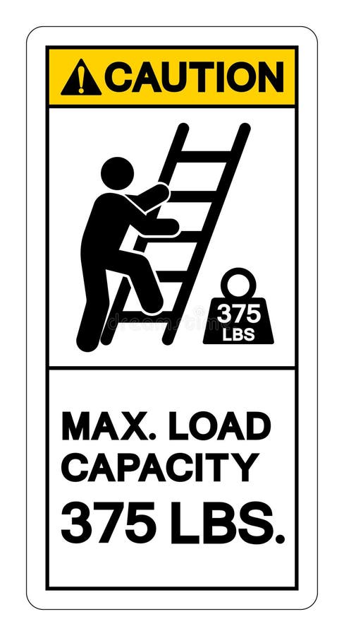 Caution Maximum Load LBS Symbol Sign, Vector Illustration, Isolate on ...